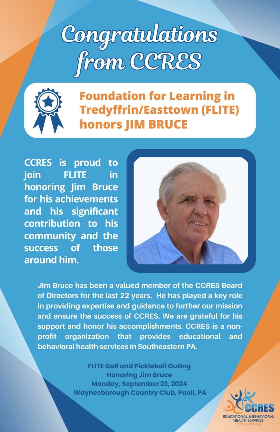 Jim Bruce Honored by FLITE Foundation - CCRES - Educational and ...